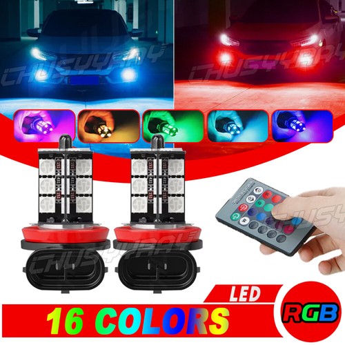 Multi-Color RGB LED Fog Light Bulb For Toyota Corolla 2009-2016 ...