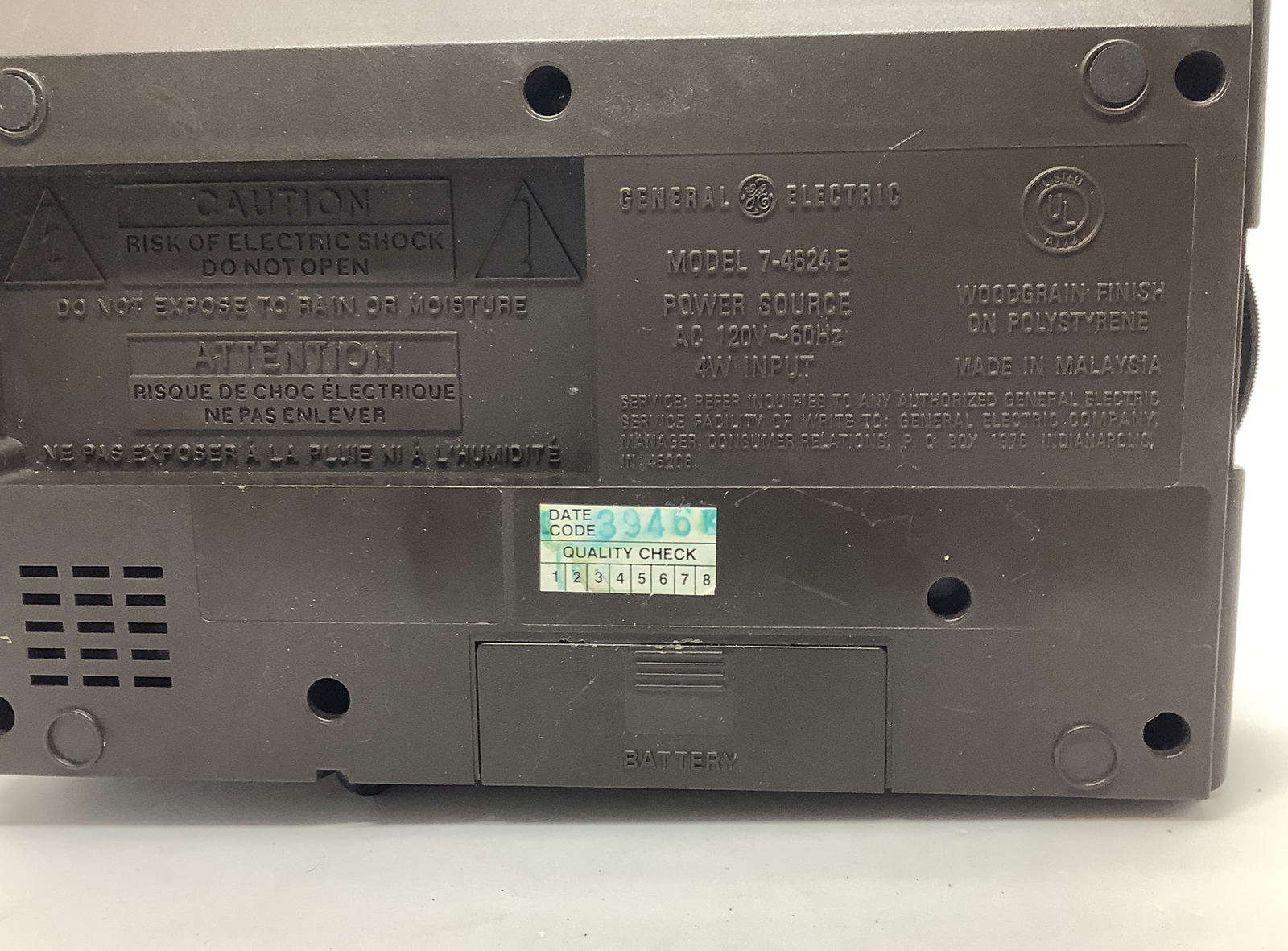 GE General Electric Digital Alarm Clock Radio Model 7-4624B AM/FM ...