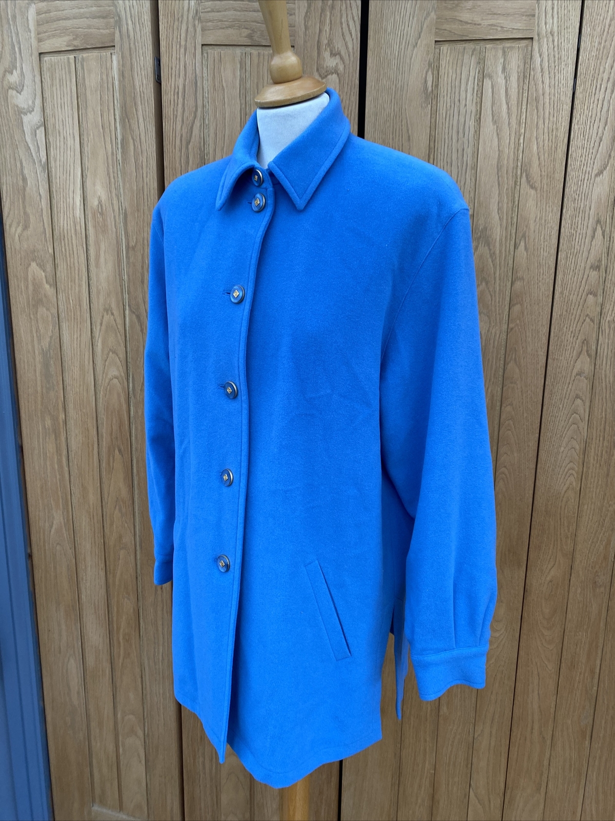 Horst Basler Baby Blue WOOL & Angora Shacket Shirt Co… - Gem