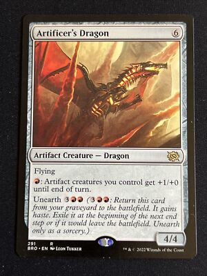 1x Artificer's Dragon (291) The Brothers' War LP MTG Magic the ...