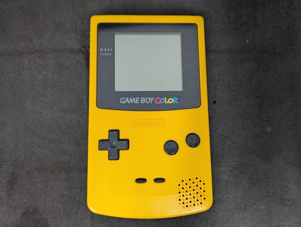 B3078 Nintendo Gameboy Color console Yellow Japan GBC w/box game pouch ...