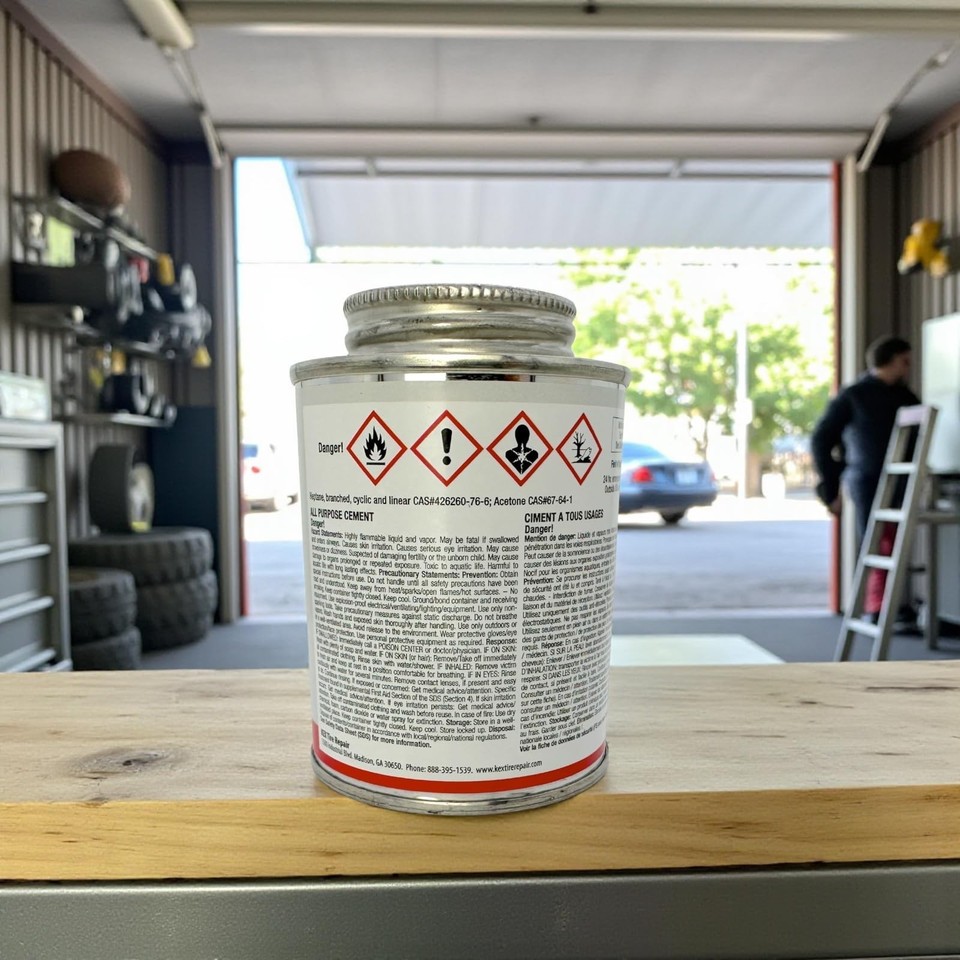 KEX Cold Vulcanizing Rubber Tire and Tube Patch Plug Repair Cement Glue ...