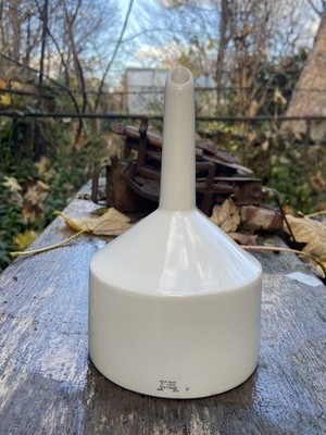 Vintage White Ceramic Porcelain Buchner Filter Funnel 7 inches Tall Top ...