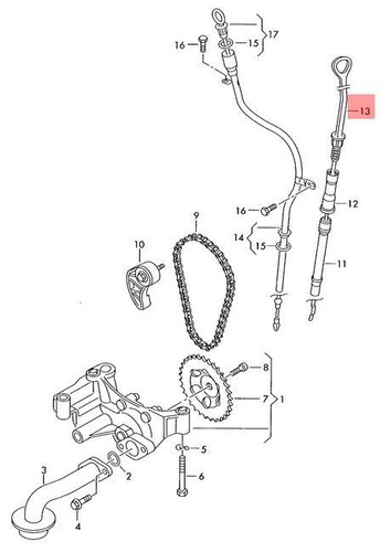 Genuine Oil Dipstick Plastic (Plastic) VW AUDI Caddy 03G115611Q | eBay