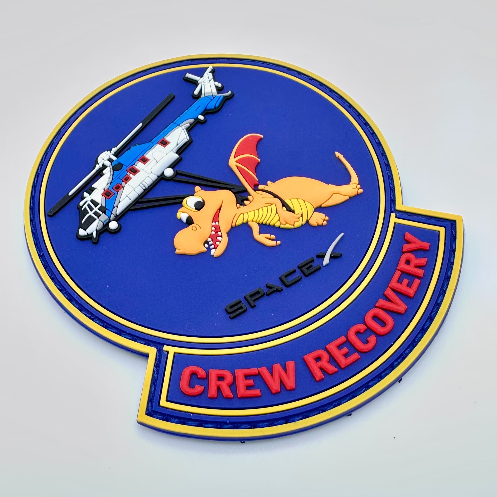 SpaceX Dragon Crew Recovery Patch PVC Hook & Loop Collectible