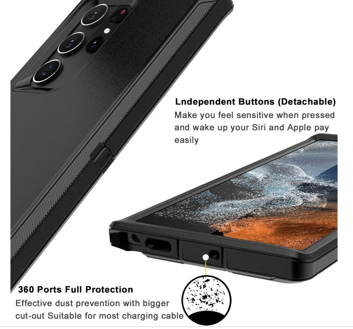 For Samsung Galaxy S23 S23+ Ultra Defender Rugged Case W/Clip & Screen ...