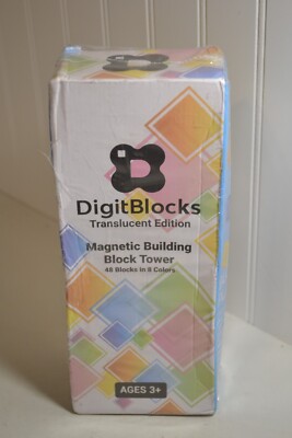 Translucent DigitBlocks 48 Pcs Magnetic Building Blocks Sensory Toys ...