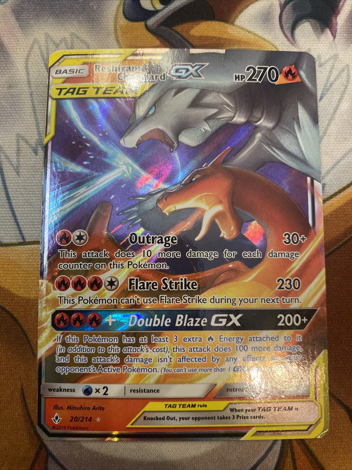 Pokemon Reshiram & Charizard Tag Team GX Unbroken Bonds 20/214 Holo ...