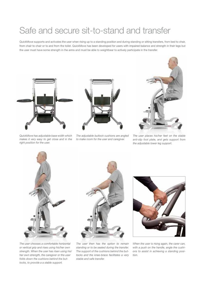 Handicare QuickMove Sit-To-Stand SystemRoMedic Patient Transfer Lift ...