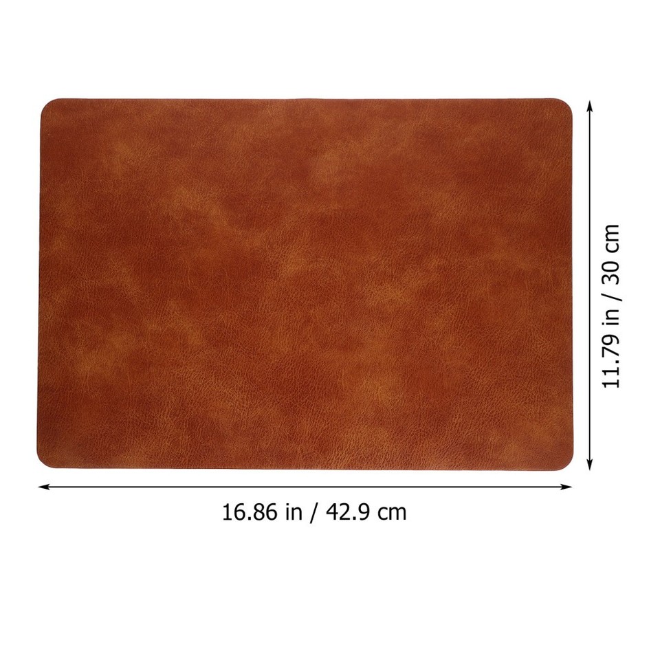 Dining Table Placemat Decorative Heat-resistant PU Table Mat for ...