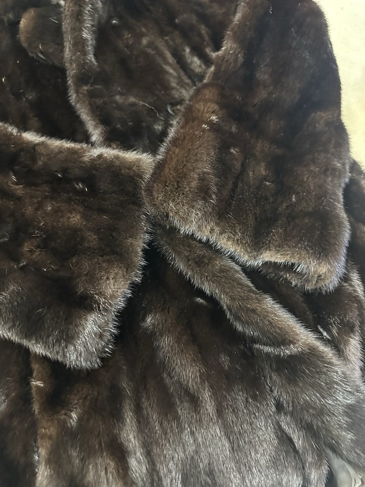 Womens Real MINK FUR COAT LUXURY JACKET Full Length LONG Bombshell GLAM ...
