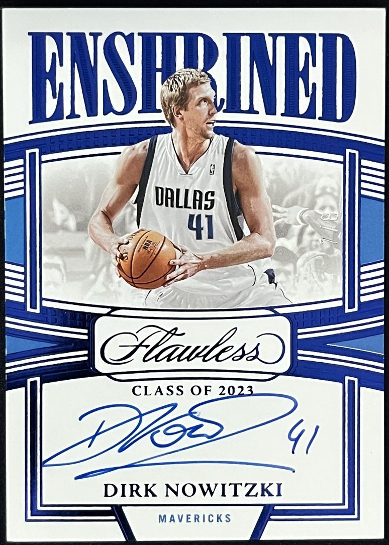 2022-23 Panini Flawless - Enshrined Signatures Dirk Nowitzki #ES-DNK ...