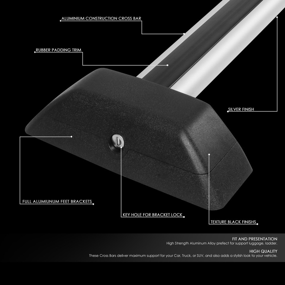 FOR 06-10 HUMMER H3 OE STYLE ALUMINUM CARGO LUGGAGE ROOF RACK RAILS ...