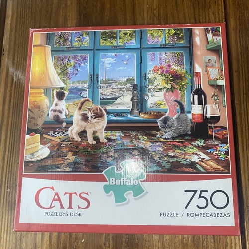 Puzzler's Desk by Steve Read Kittens 750 Pieces Jigsaw Puzzle BUFFALO ...