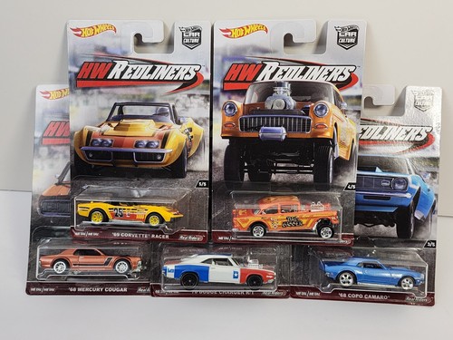 Hot Wheels Car Culture HW REDLINERS Set Of 5 / A19 | eBay