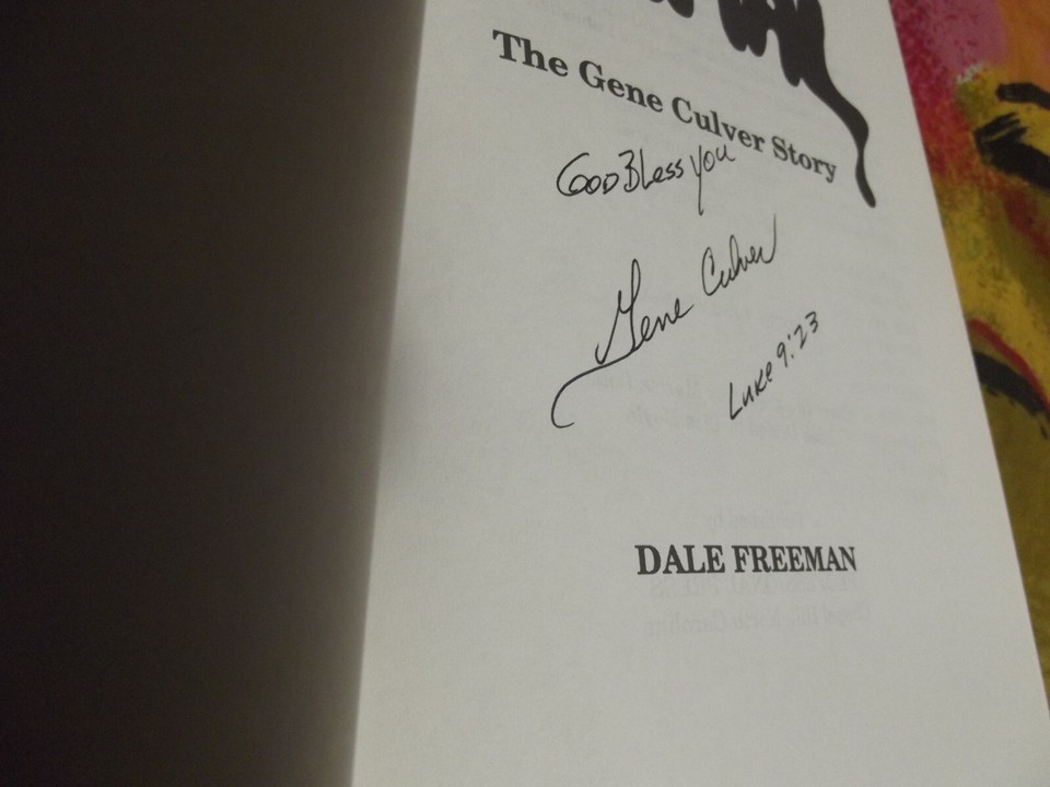 ANIMAL THE GENE CULVER STORY BY DALE FREEMAN 1992 - AUTOGRAPHED | eBay