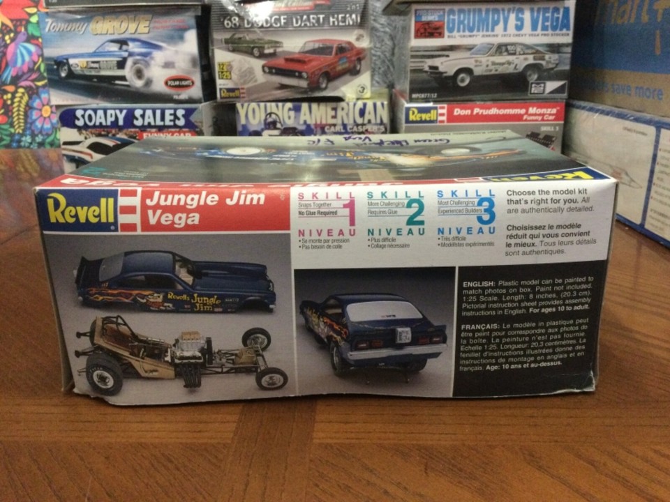 Revell Jungle Jim Vega Funny Car with “The Green Elephant” Decals | eBay