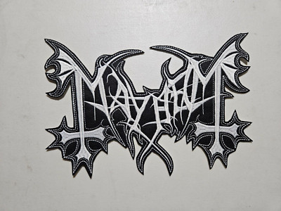 MAYHEM, SEW ON WHITE EMBROIDERED LARGE BACK PATCH | eBay