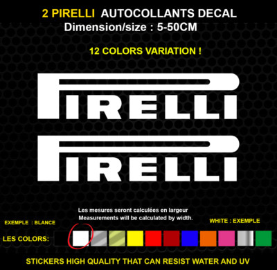 Decorative stickers compatible with PIRELLI in genuine decal | eBay