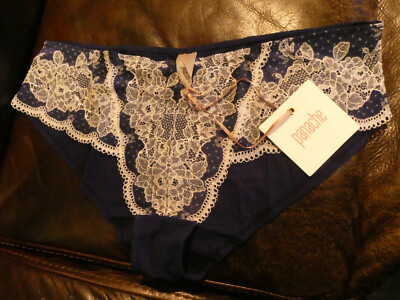 PANACHE CLARA LACE NAVY BRIEF PANTIES SIZE MEDIUM NEW | eBay