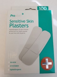 100 Pk Assorted SENSITIVE SKIN PLASTERS Durable First Aid Medicine ...