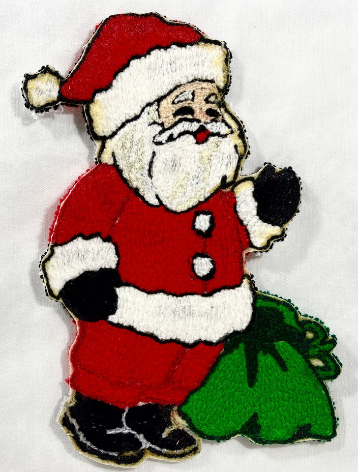 Punch Embroidery Santa Claus Applique Christmas Holiday 6x8.75 Yarn ...