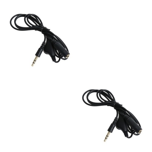 2 Pack Audio Extension Cable External Volume Control Headphones 1M | eBay