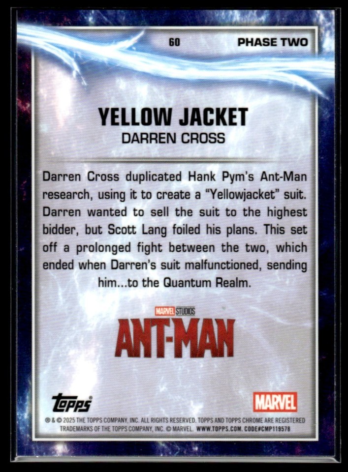 2025 Topps Chrome Marvel Prism Yellow Jacket #60 | eBay