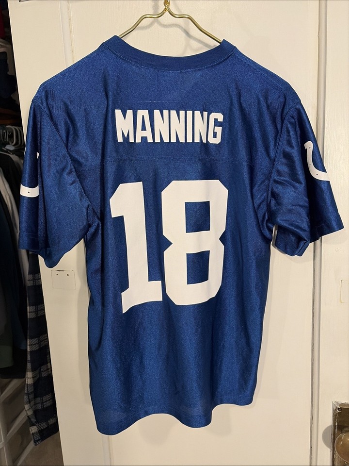 NFL Team Apparel Indianapolis Colts #18 Peyton Manning Jersey - Size ...