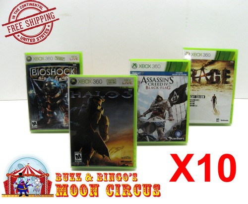 10X XBOX 360 CIB GAME - CLEAR PLASTIC PROTECTIVE BOX PROTECTOR CASE ...
