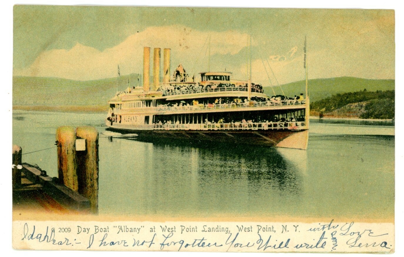 West Point NY - HUDSON RIVER DAYLINER ALBANY AT LANDING - Postcard | eBay