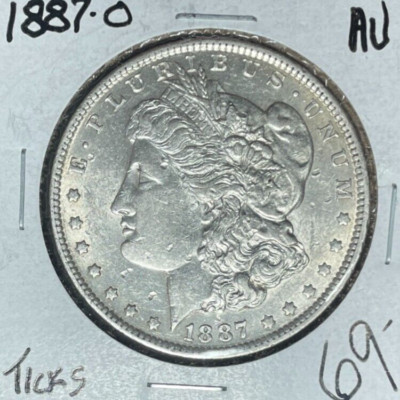 1887-O MORGAN SILVER DOLLAR ~ AU "TICKS" ~NICE COIN~ | eBay