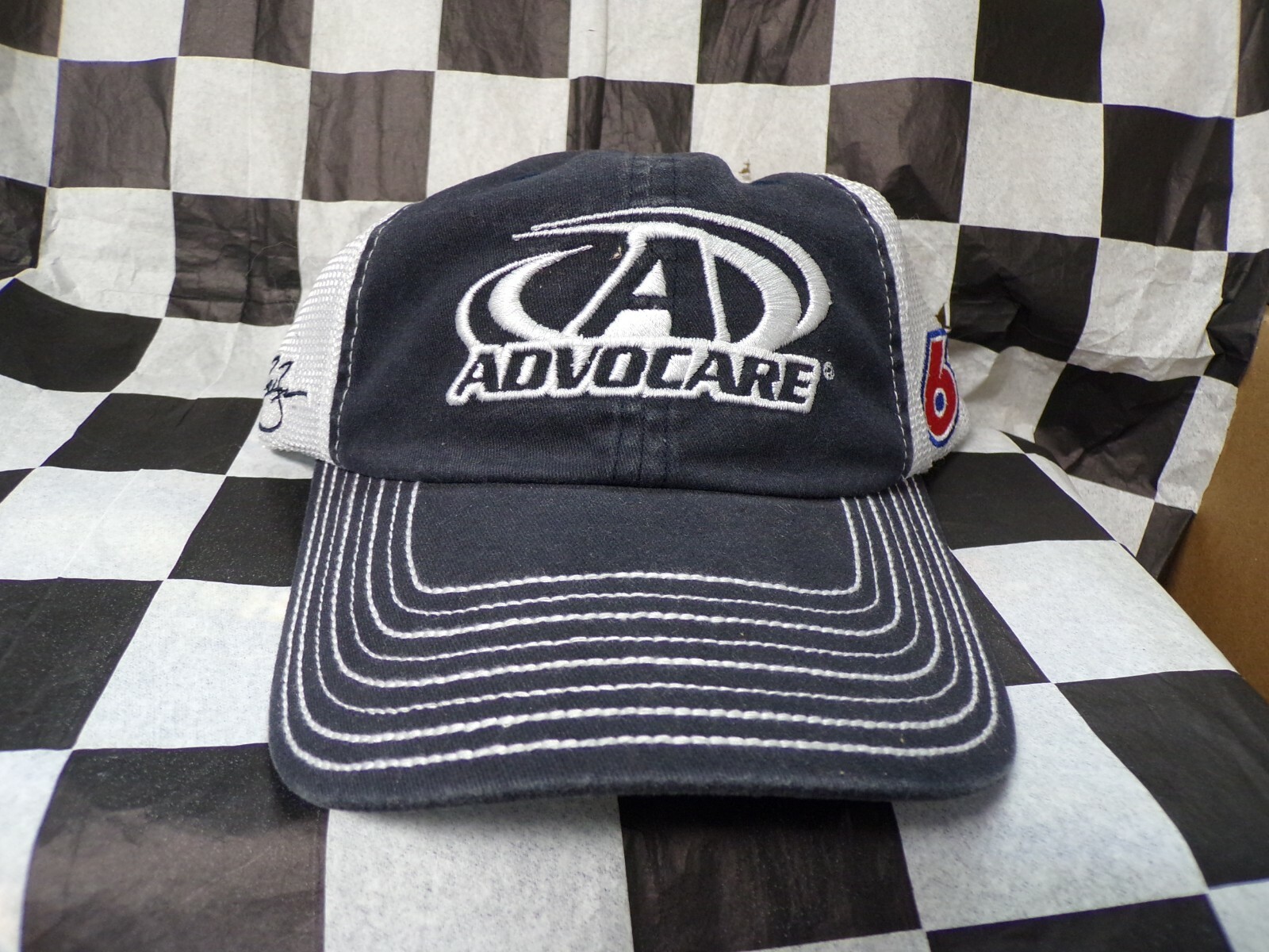 Trevor Bayne Checkered Flag Black #6 Advocare Sponsor Trucker ...