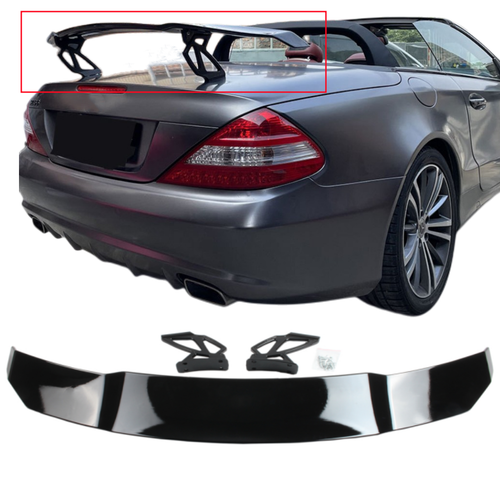 Painted Black Universal V-Style Boot Lip Spoiler Wing For Mercedes SL ...