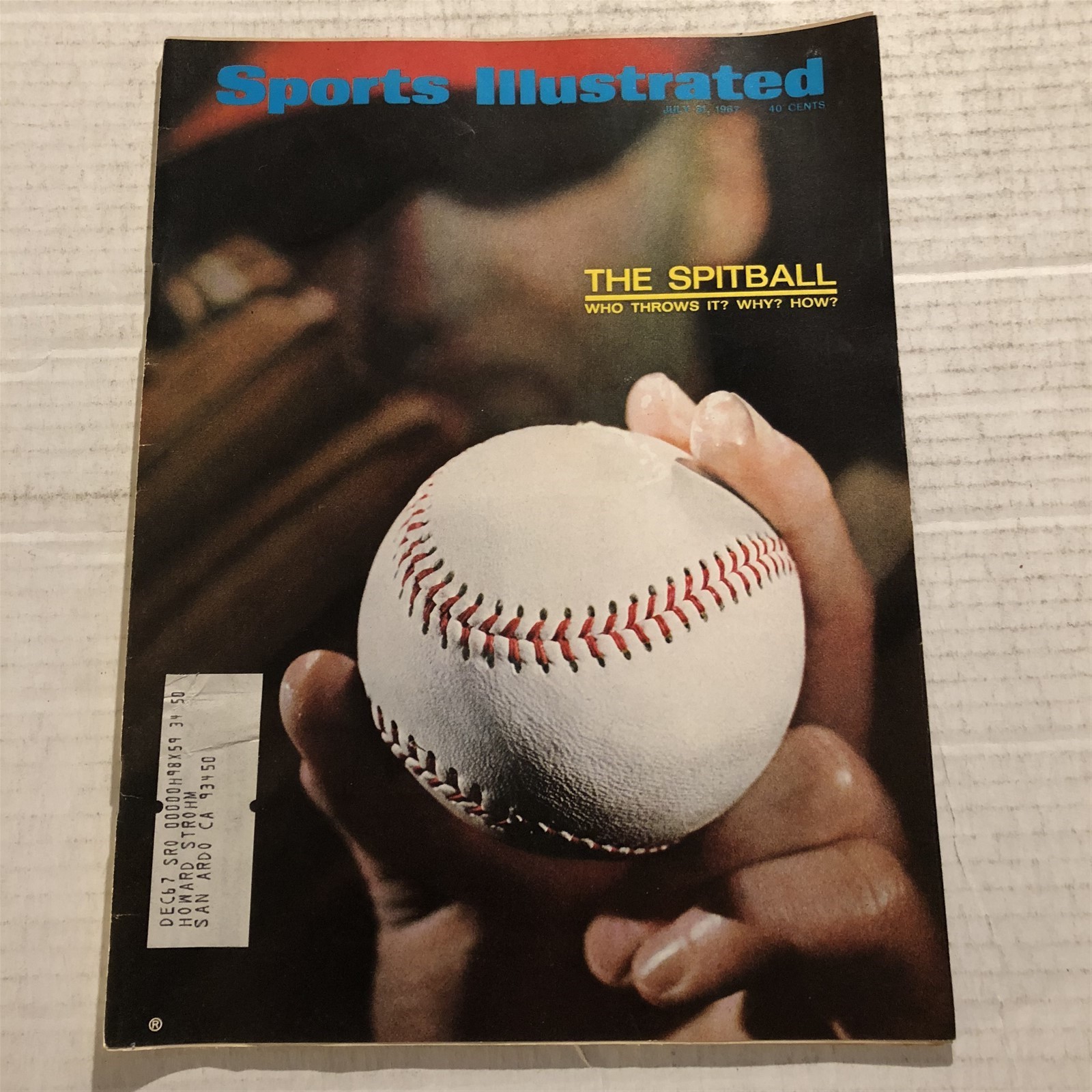 1967 Sports Illustrated THE SPITBALL Gaylord PERRY Who Throws It ...