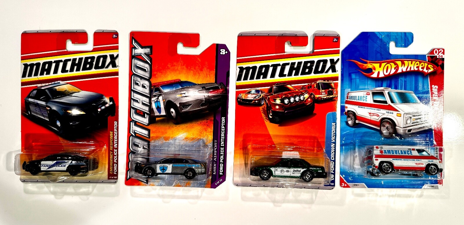 (4) Police Car Lot: Hotwheels and Matchbox, Ford Crown Victoria and ...