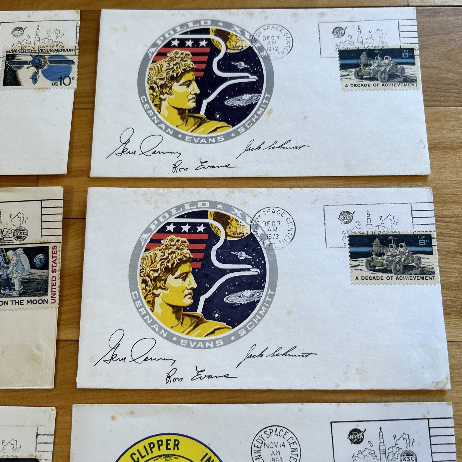 NASA Apollo FIRST DAY ENVELOPE Lot of 9 vtg Manned Spacecraft ...