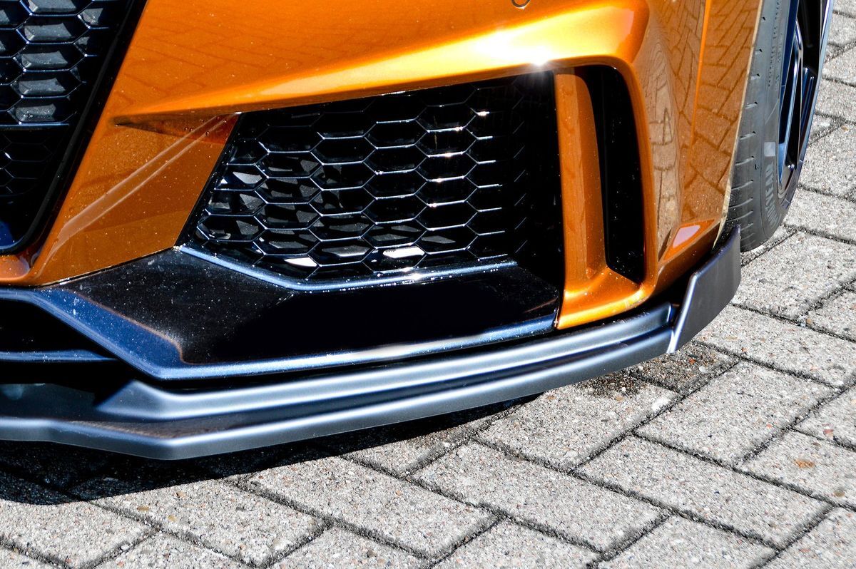 Blck Gloss Front Bumper spoiler skirt Splitter Wing For Audi TTRS 8S 16 ...