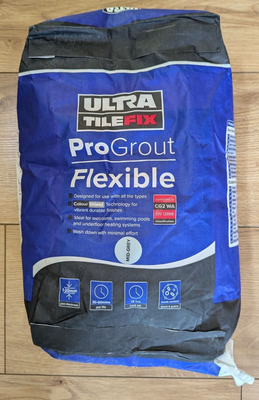 Ultra Tile Fix Progrout Flexible Wall Floor Grout 10kg Accessories