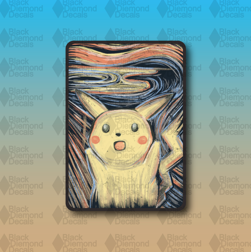 Edvard Munch Pokemon Pikachu Funny MEME 4" Vinyl Decal Sticker Laptop ...