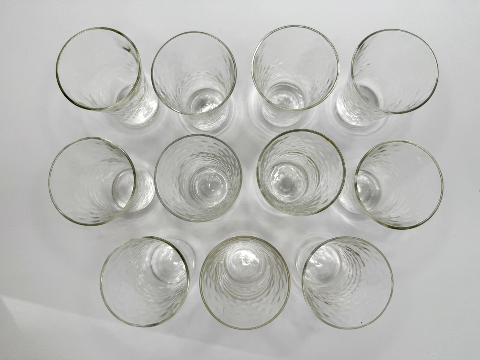 Vintage Set of 11 Dimpled Interior Cordial Glasses 3 oz 3" Tall x 2 ...