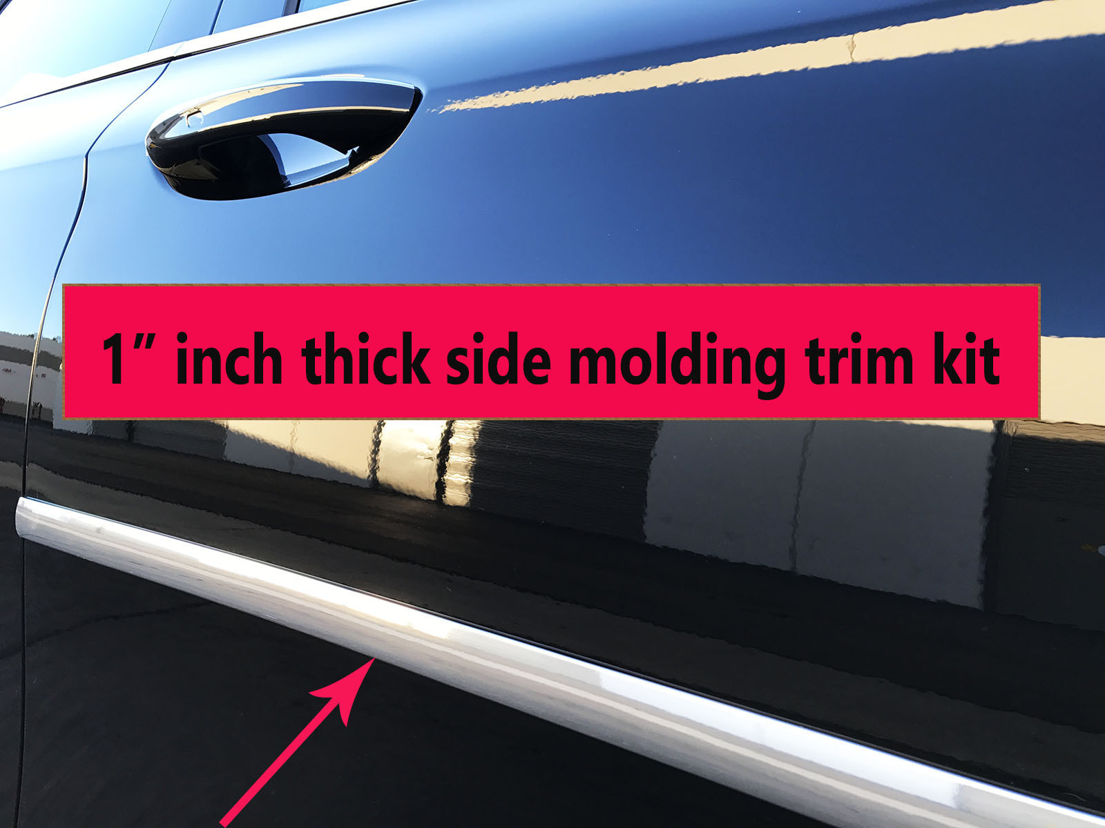 Flexible Chrome Side Door Molding Rocker Panel Trim Kit For NITRO 2007 ...