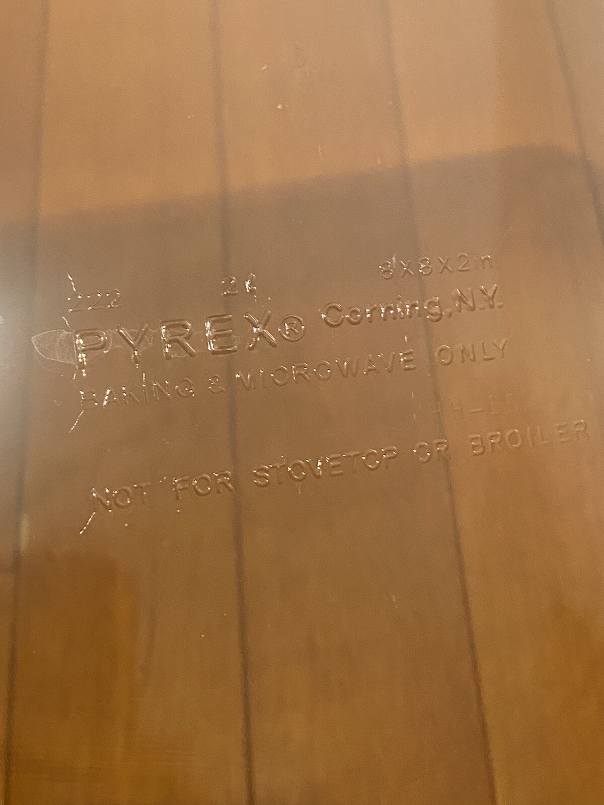 Pyrex Square Amber Brown Glass 8x8x2 Casserole Dish Baking Pan #222 | eBay