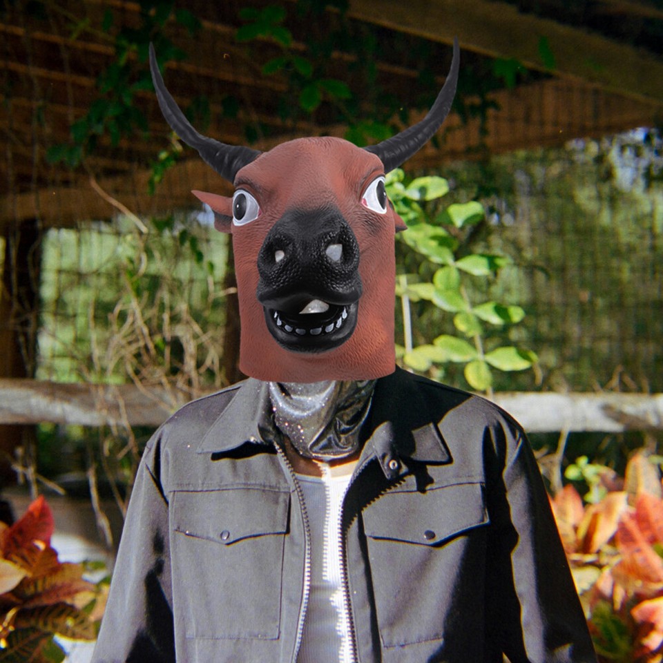 Realistic Cow-head Mask Cow Molding Cosplay Mask Party Costume Horror ...