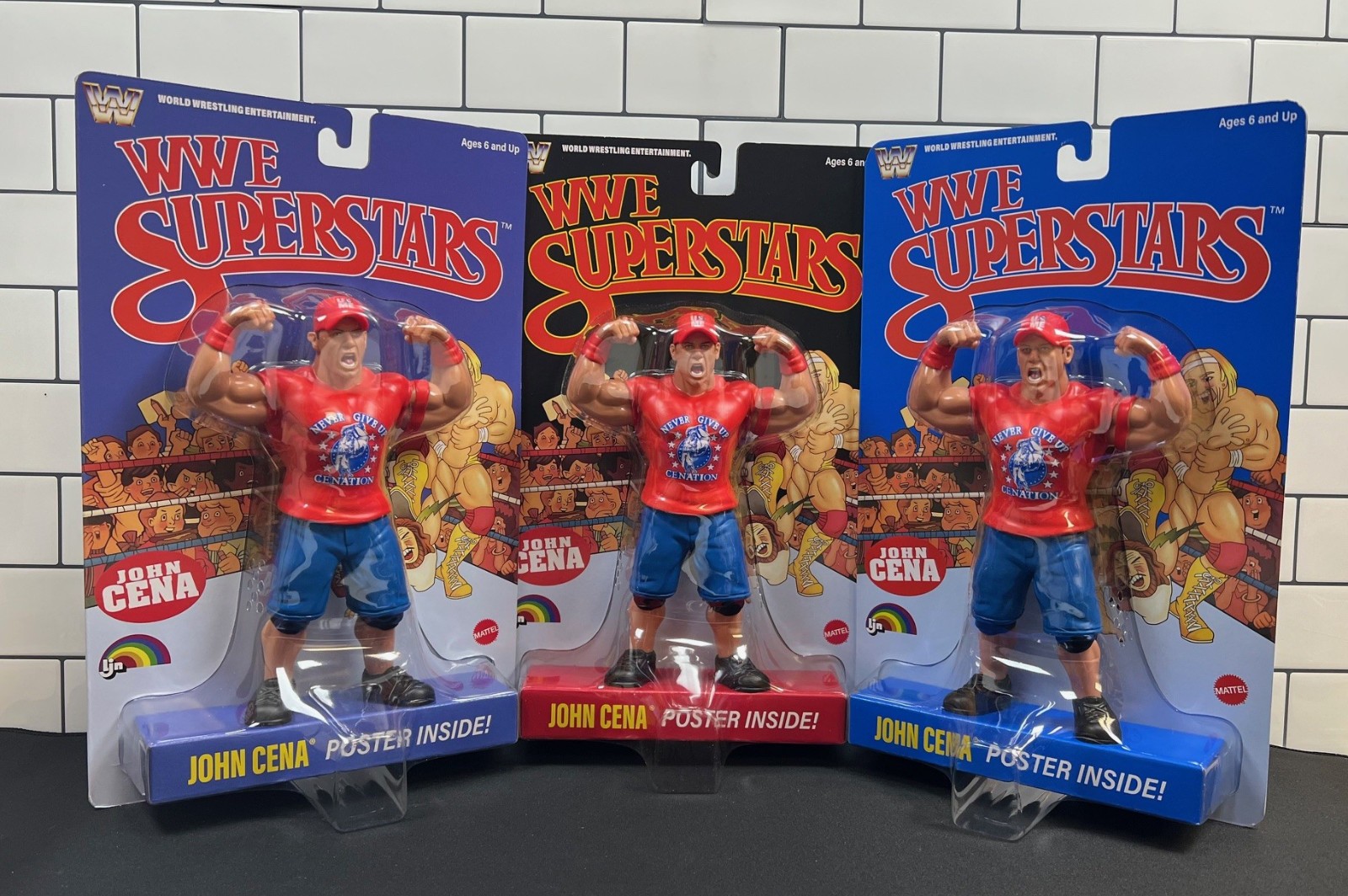 WWE LJN Superstars John Cena Action Figure Complete Set of All 3 ...