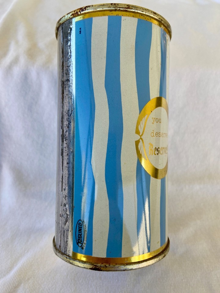 FLAT TOP BEER CAN EMPTY RESERVE BY PETER HAND 113-34 CHICAGO ILLINOIS ...