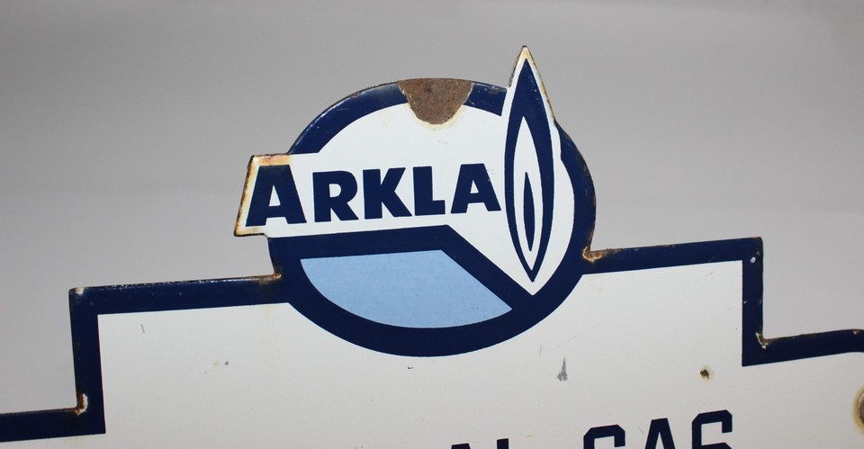 ORIGINAL ARKLA NATURAL GAS NO SMOKING PORCELAIN SIGN | eBay