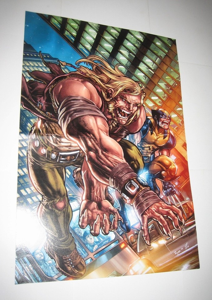 Wolverine Poster #126 w Sabretooth Weapon X First Class Michael Ryan ...