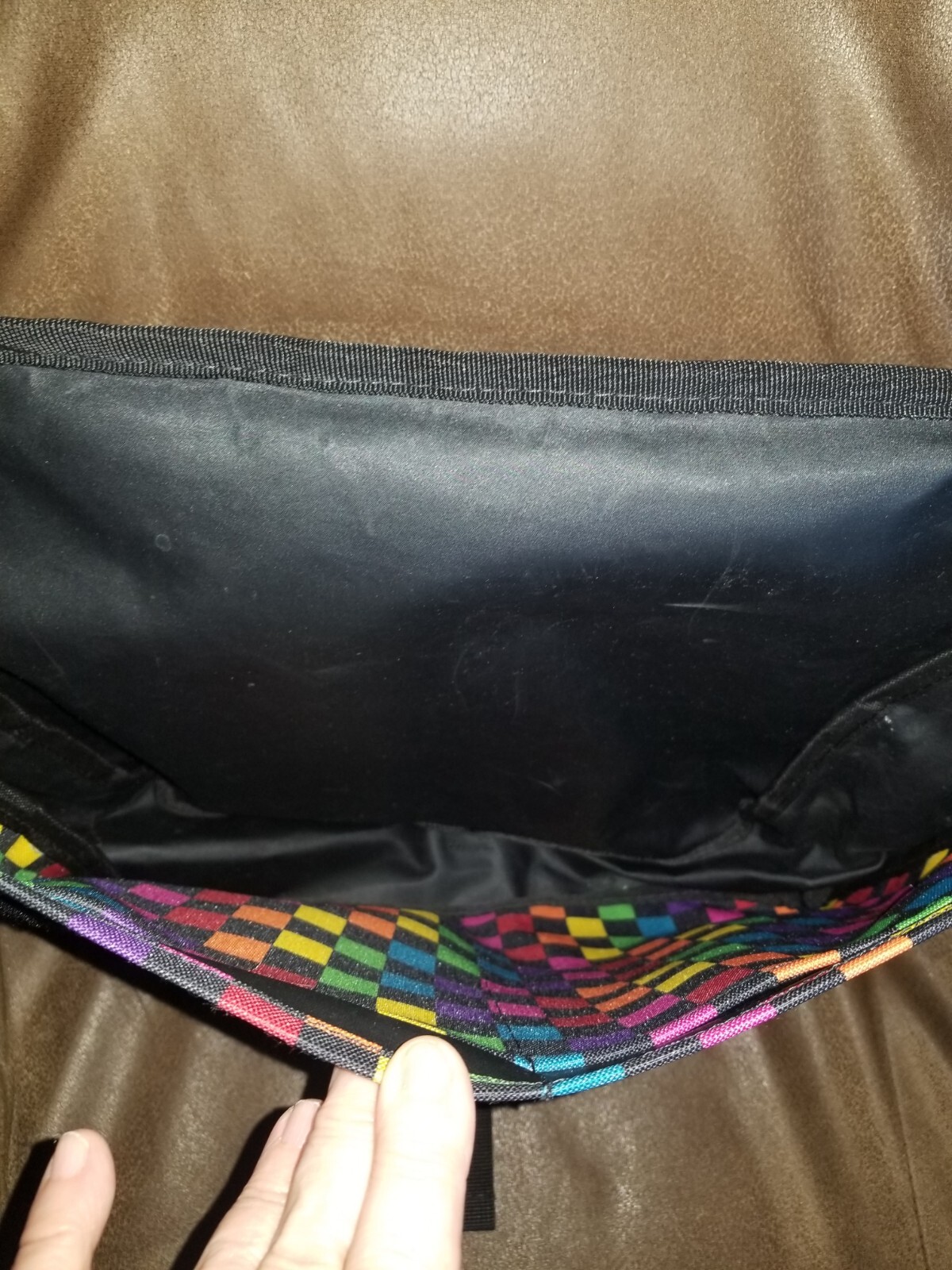 Yak Pak Multi-Color Plaid Deluxe Messenger Bookbag Tr… - Gem