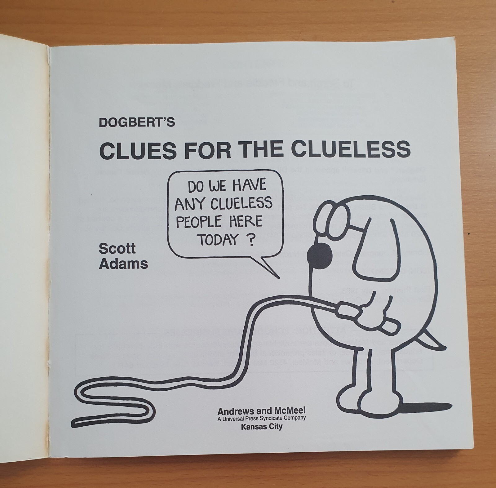 Dogbert's Clues For The Clueless by Scott Adams (1994, Andrews and ...